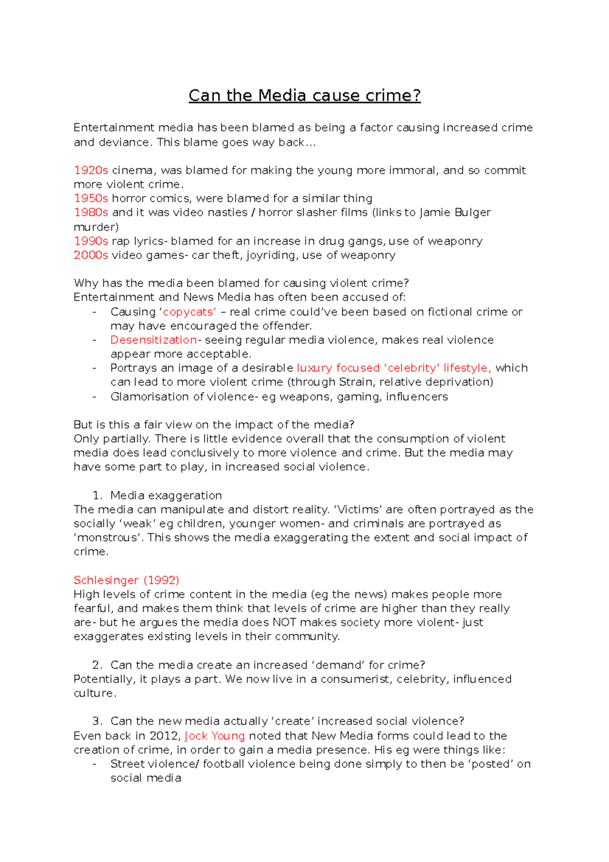 Can the Media cause crime - Can the Media cause crime? Entertainment ...