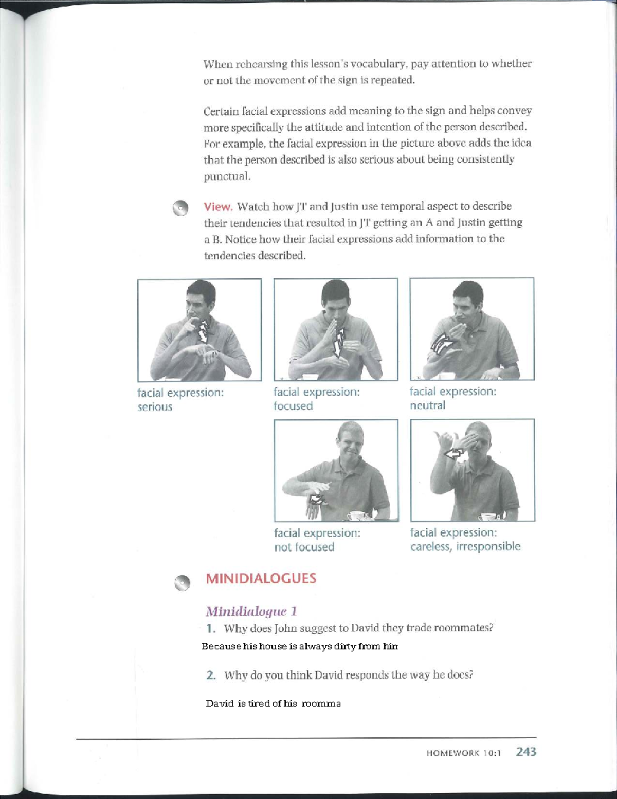 SN 10-1 Minidialogues: Understanding Facial Expressions in Context ...