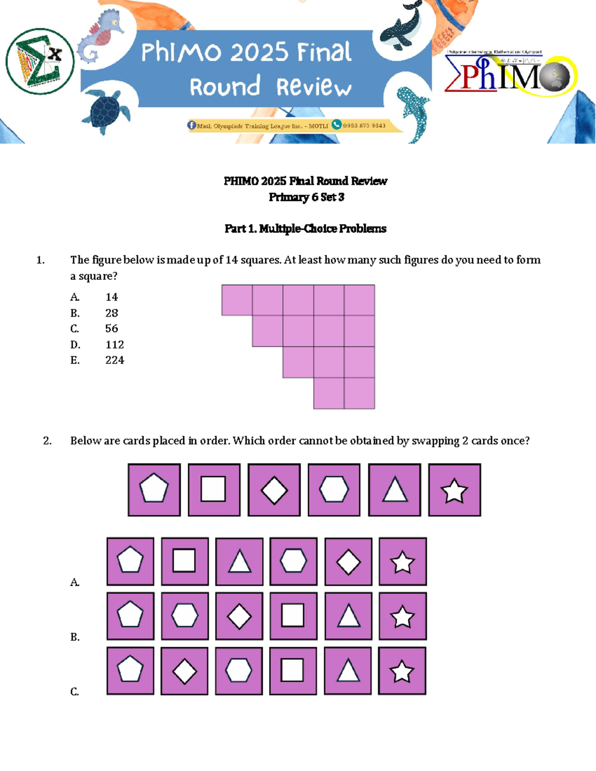 Phimo 2025 Final Round Review Primary 6 Set 3 - Studocu