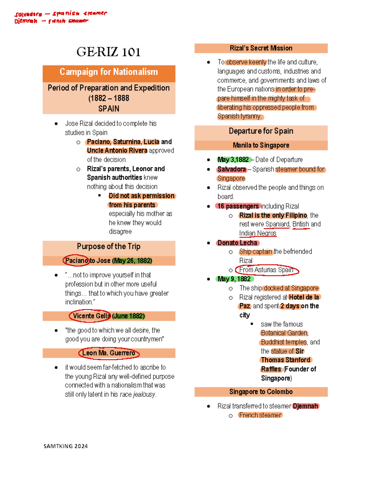 GE-RIZ 101: Midyear Reviewer on Rizal's Campaign for Nationalism - Studocu