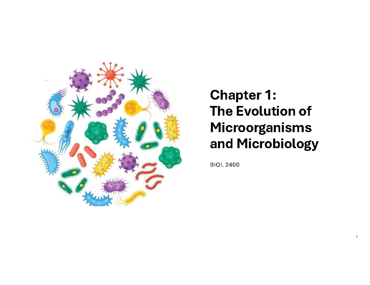 Evolution of Microorganisms and Microbiology: BIOL 2400 Chapter 1 ...
