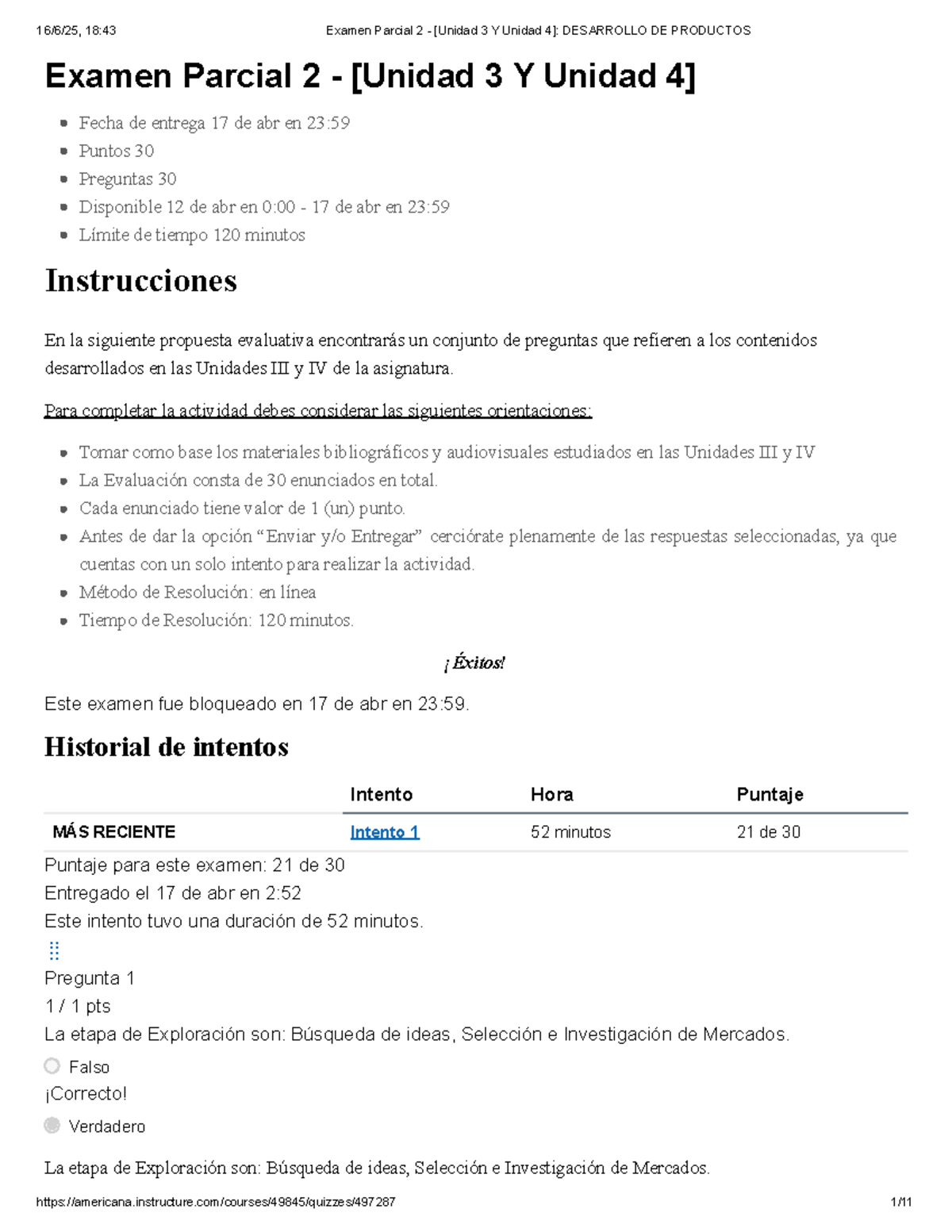 Examen Parcial 2 - [Unidad 3 y Unidad 4] Desarrollo de Productos - Studocu