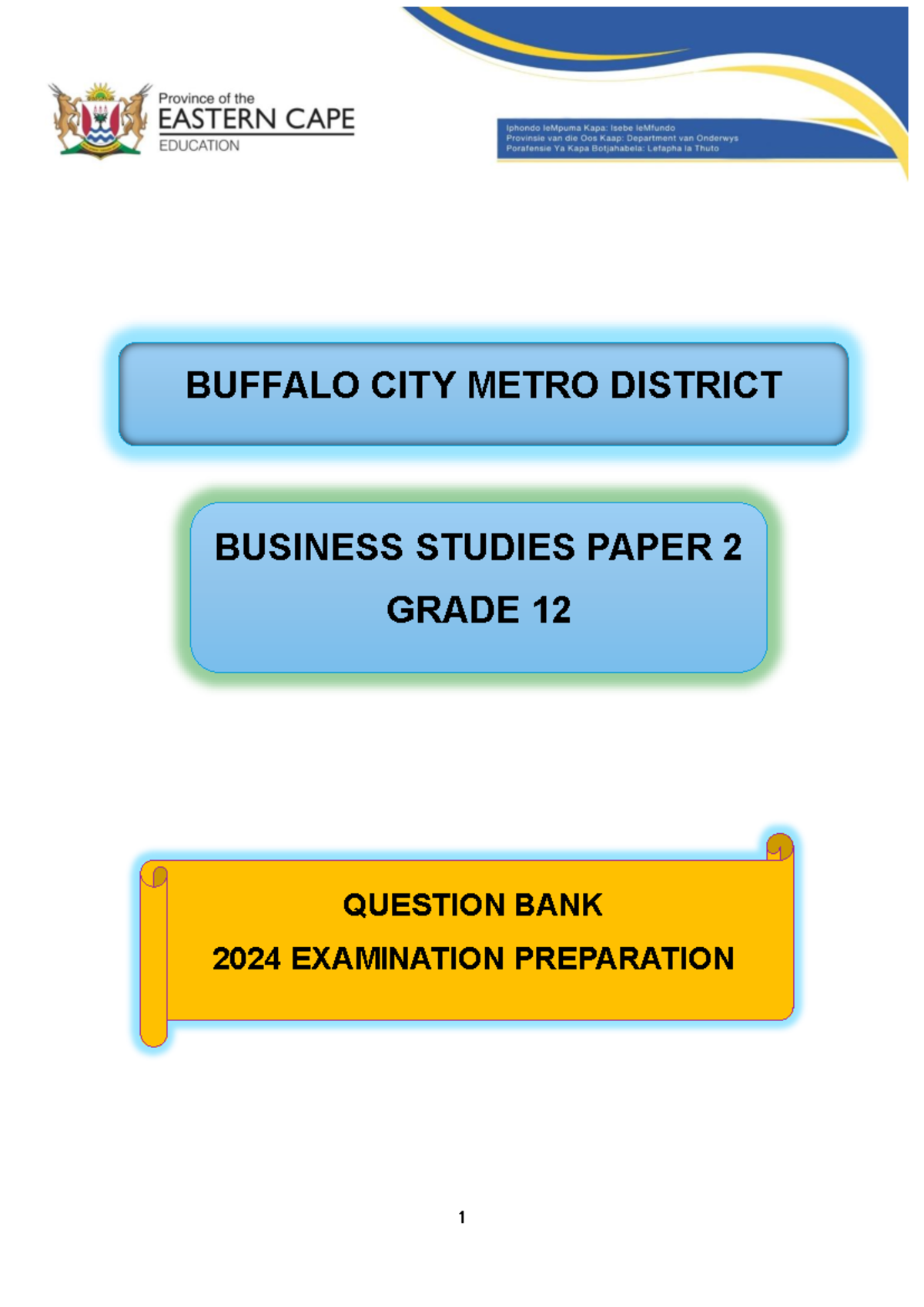 BSTD P2 2024 Grade 12 Business Studies Exam Revision Guide - Studocu