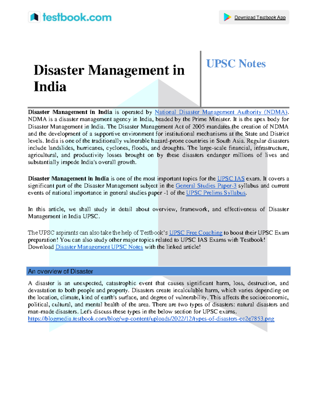 Disaster Management in India: Strategies & Challenges for UPSC 95E550AB ...