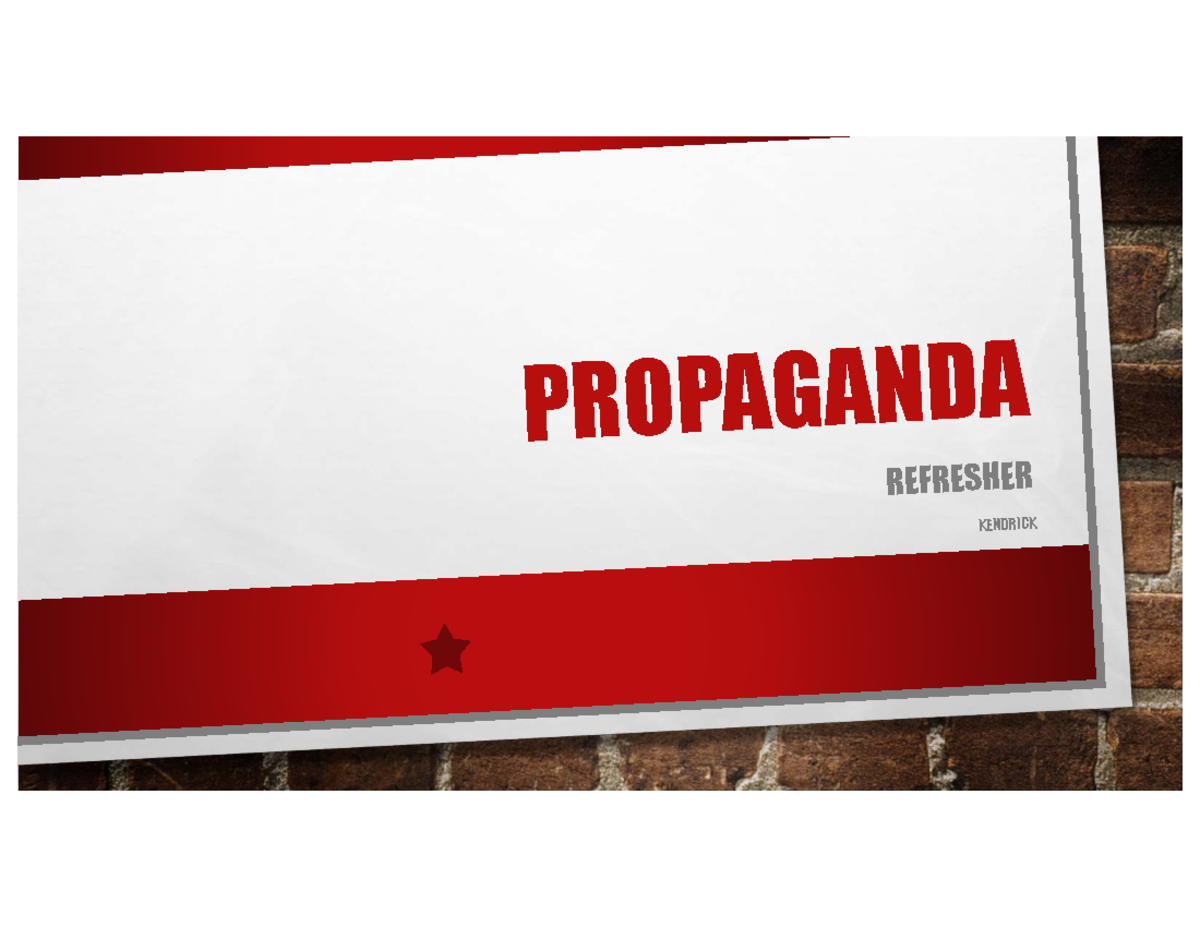 ADNAGAPO PR Refresher: Understanding Propaganda & Pamphlet Assignment ...