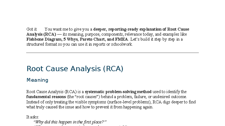 TQM - Root Cause Analysis: Understanding RCA Tools & Unnecessary Motion ...