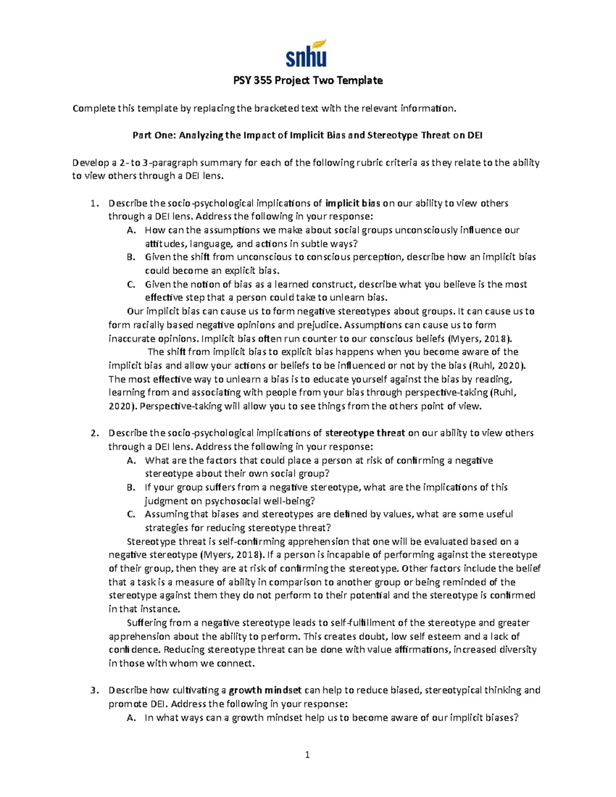 PSY 355 Module 4 Activity - PSY 355 Module 4 Activity: Journal Describe ...