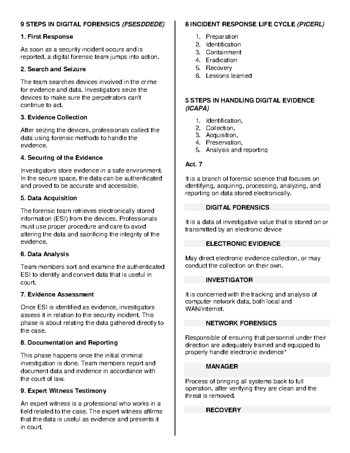 Digital Forensics Guide: 9 Steps, 6 Life Cycle Stages, & 5 Handling ...