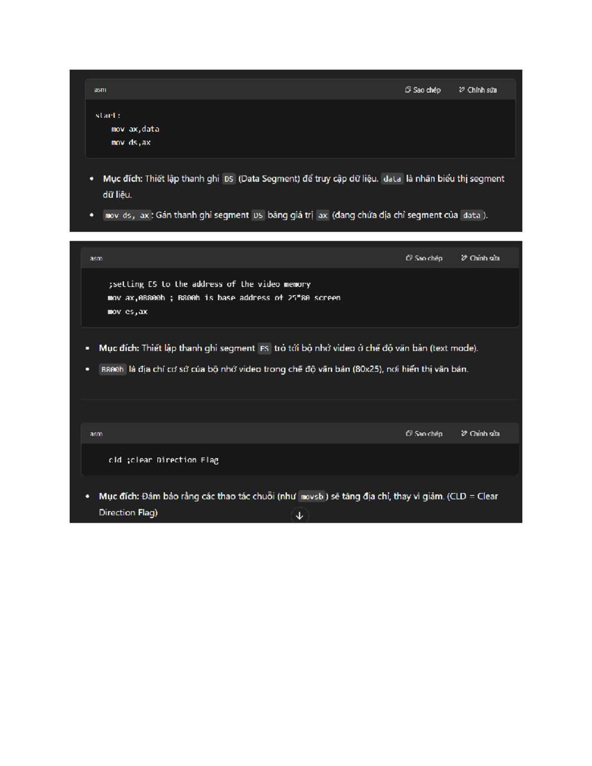 Code ran - Học bài ASM: Chương trình trò chơi và thao tác bộ nhớ - Studocu