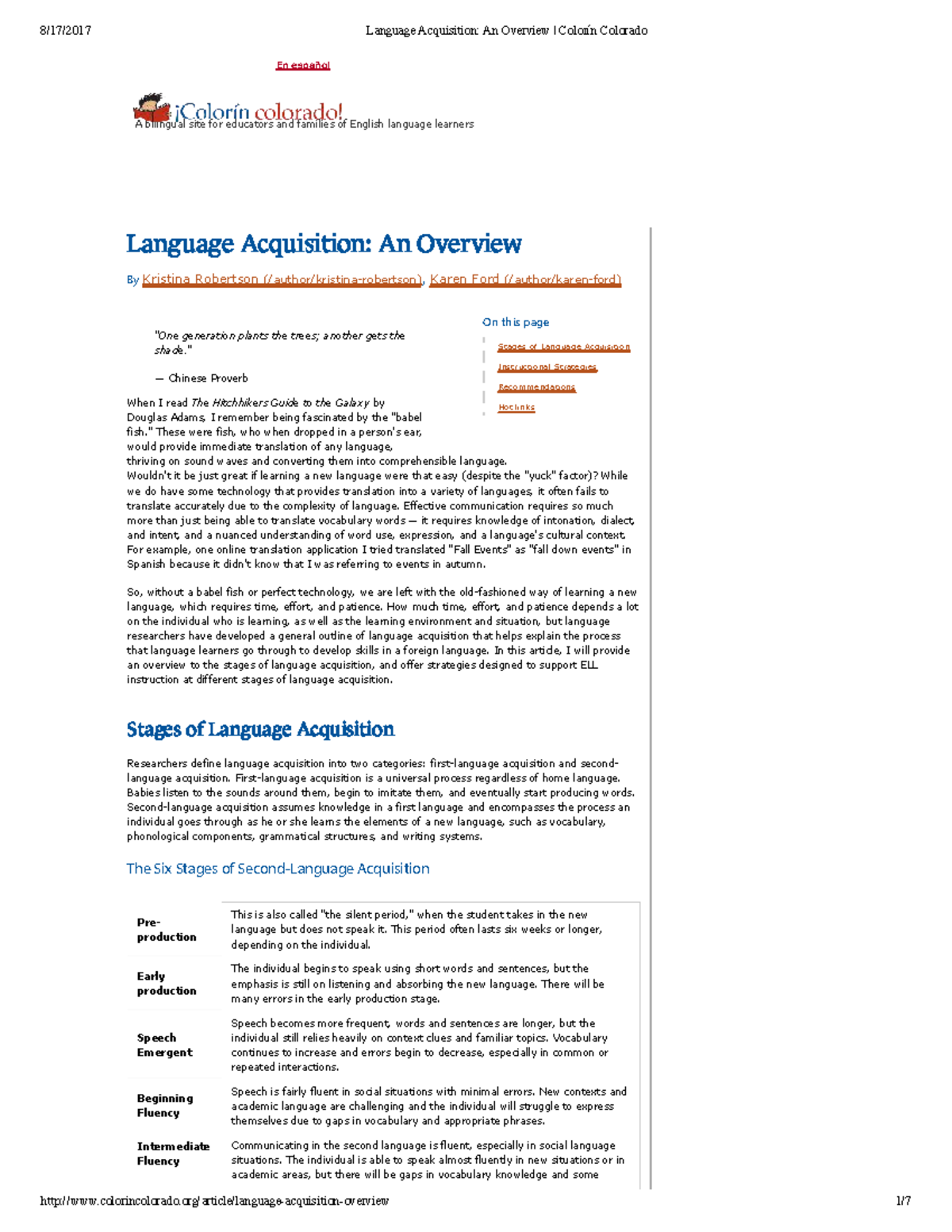 Strategies for Supporting ELLs in the Classroom: An Overview - Studocu