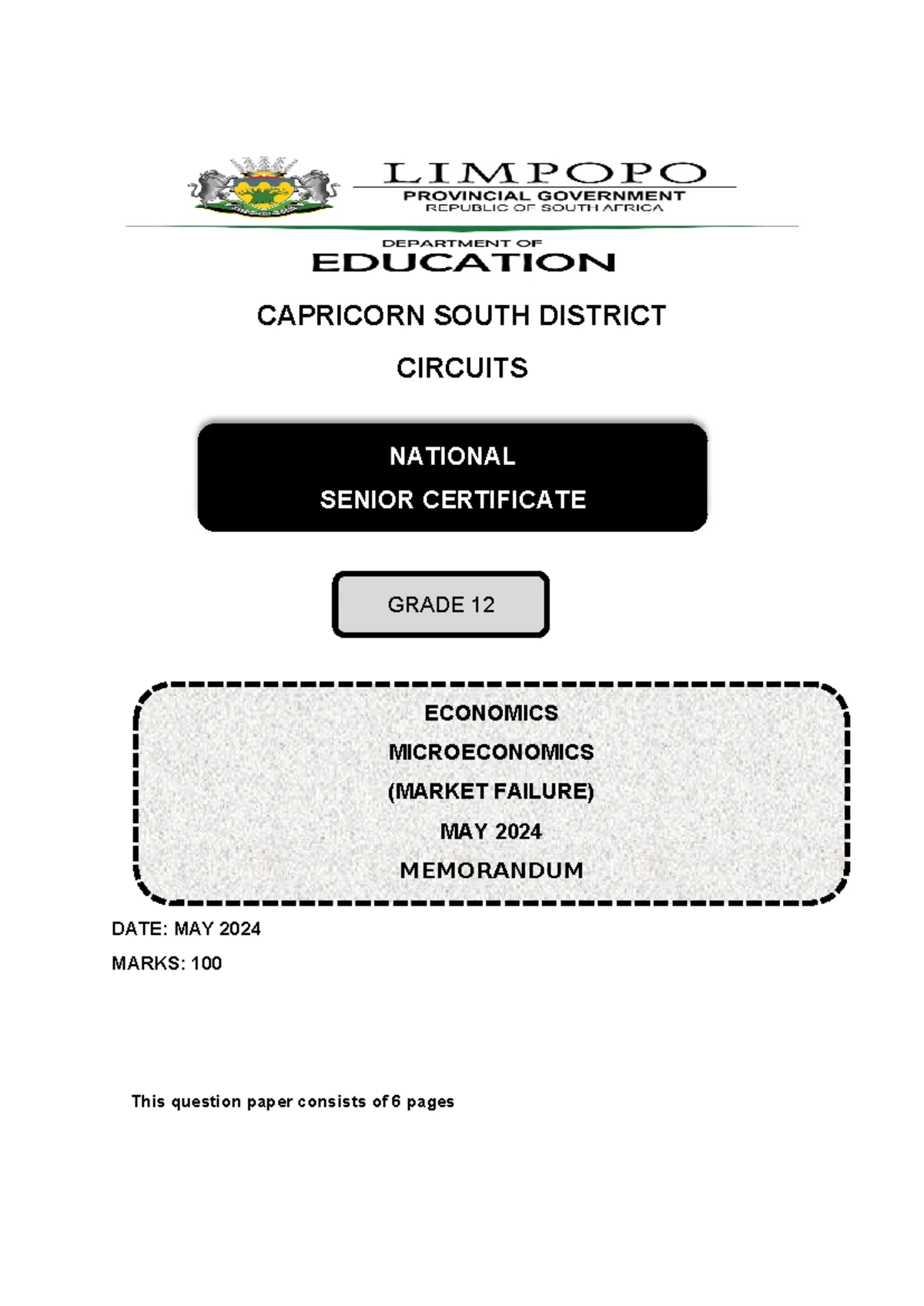 Gr 12 LO Controlled Test: Life Orientation - August 2022 - Studocu