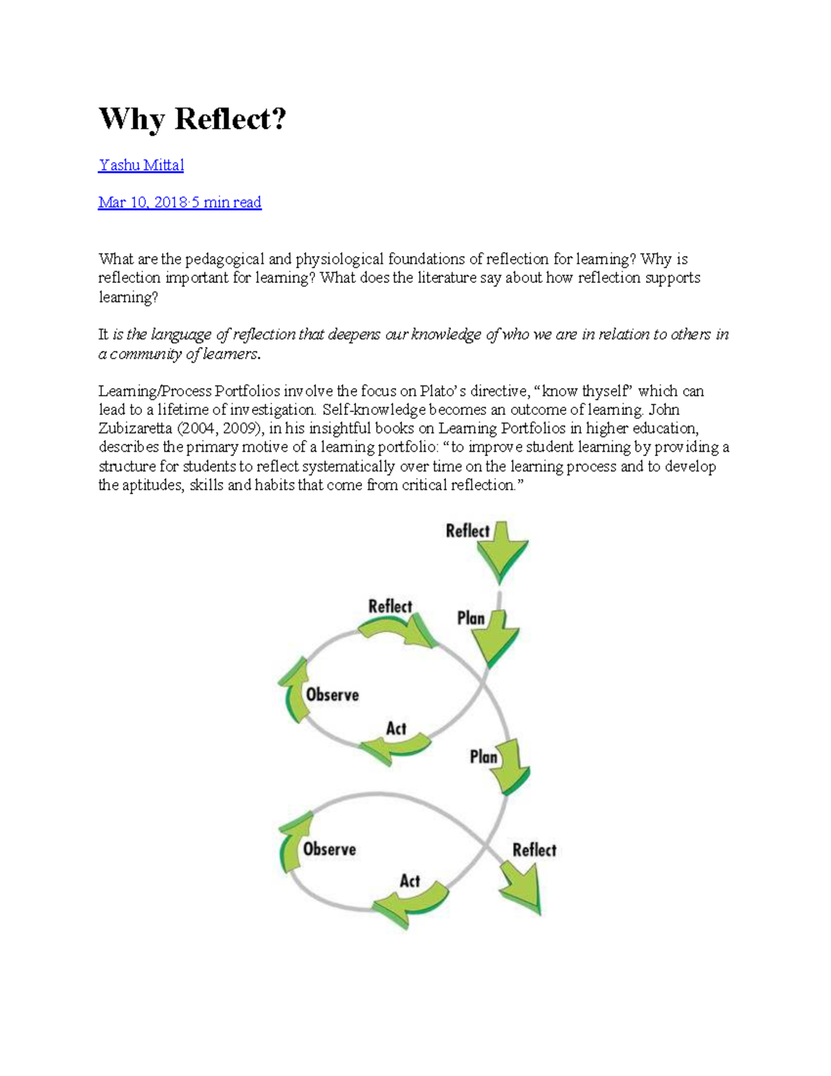 Reflective Learning: Foundations & Importance in Education - Studocu