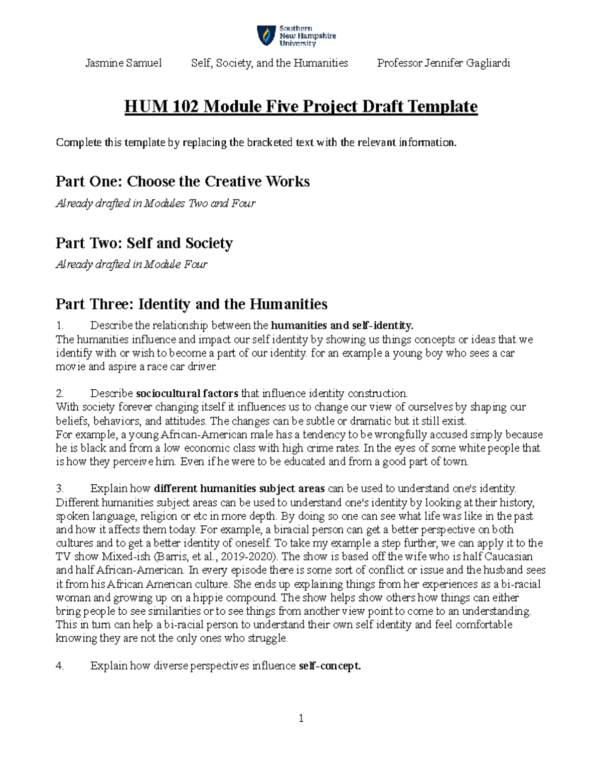 HUM 102 Module 1 Short Answer Assignment Guidelines and Rubric - Studocu