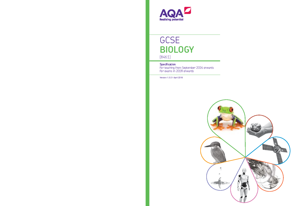 GCSE Biology (8461) Specification Overview for Exams 2018 Onwards - Studocu