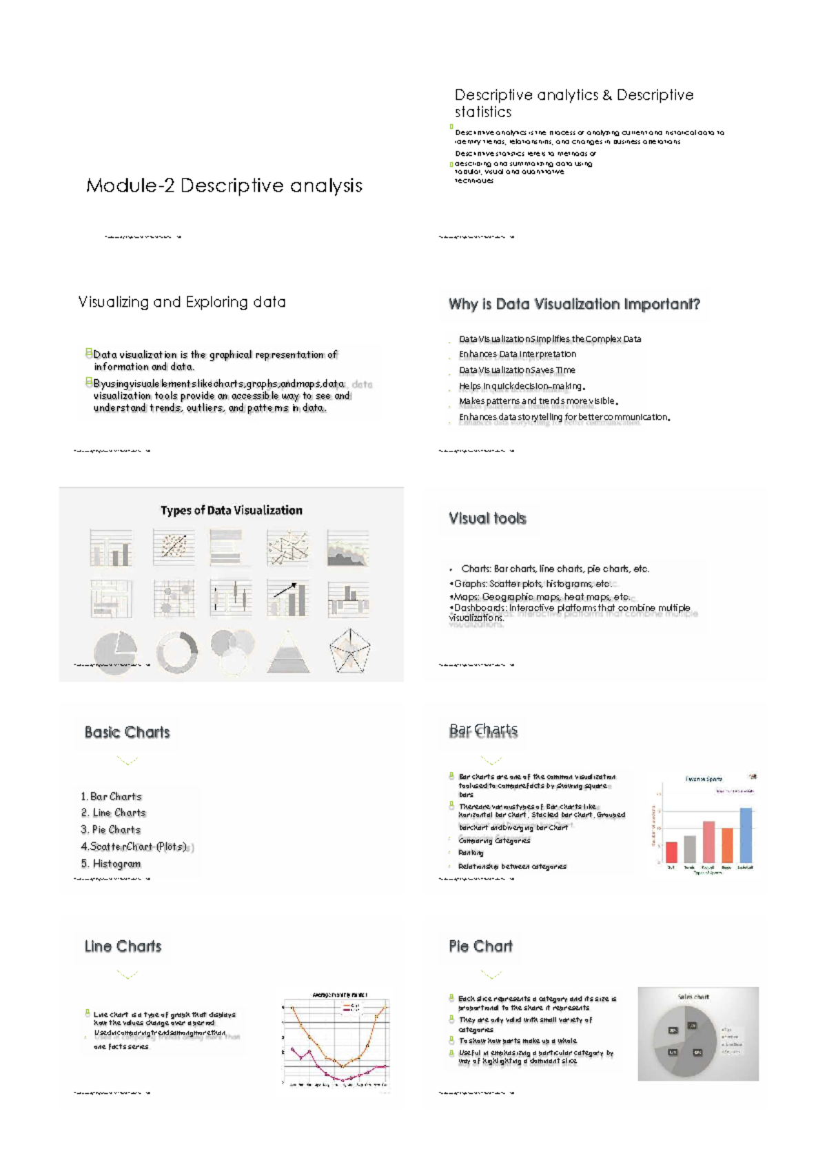 DAC 2: Descriptive Analytics and Data Visualization Notes - Studocu