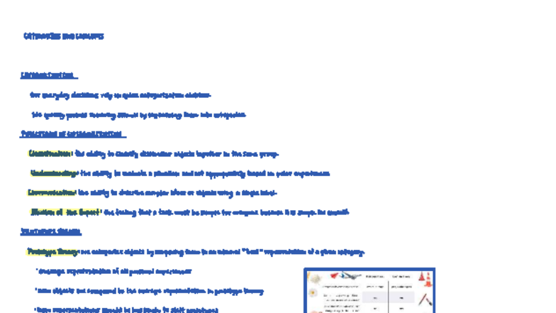 CATEGORIZATION AND CONCEPTS: A STUDY ON CLASSIFICATION AND ...