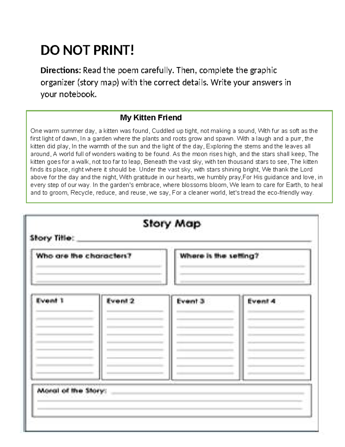 English Asynchronous Activity: My Kitten Friend Poem Analysis - Studocu