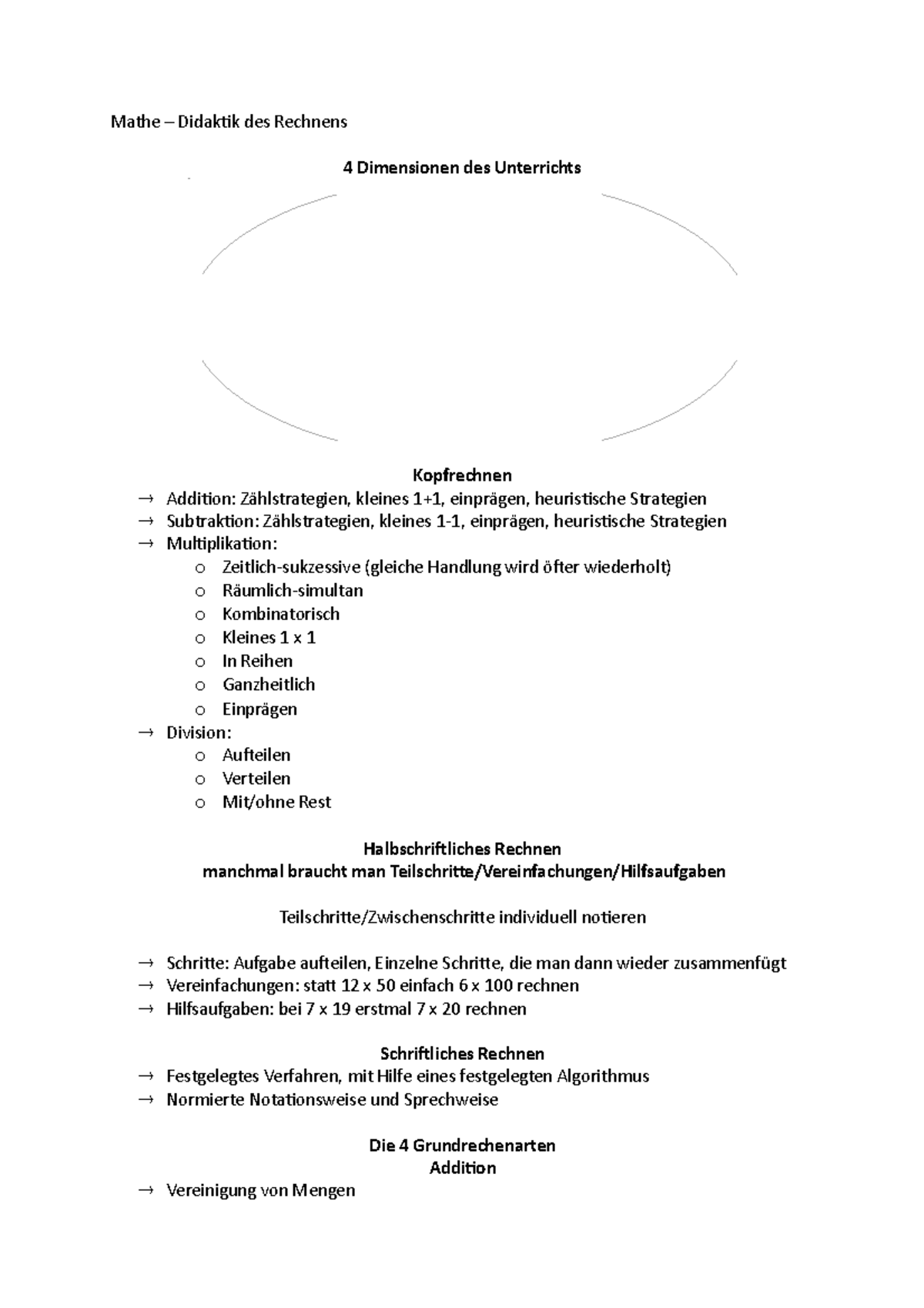 Mathe – Didaktik des Rechnens - Mathe – Didaktik des Rechnens 4 ...