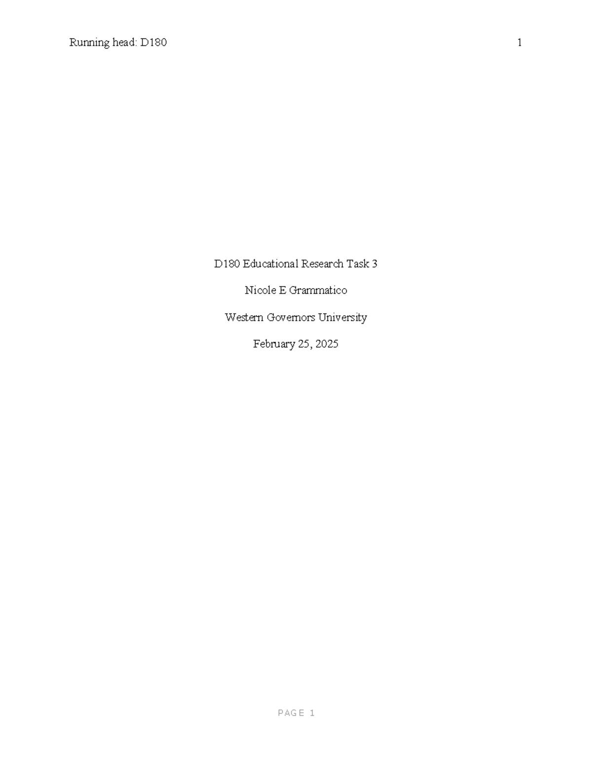 D180 Educational Research Task 3: The Role of SEL in Academic Success ...