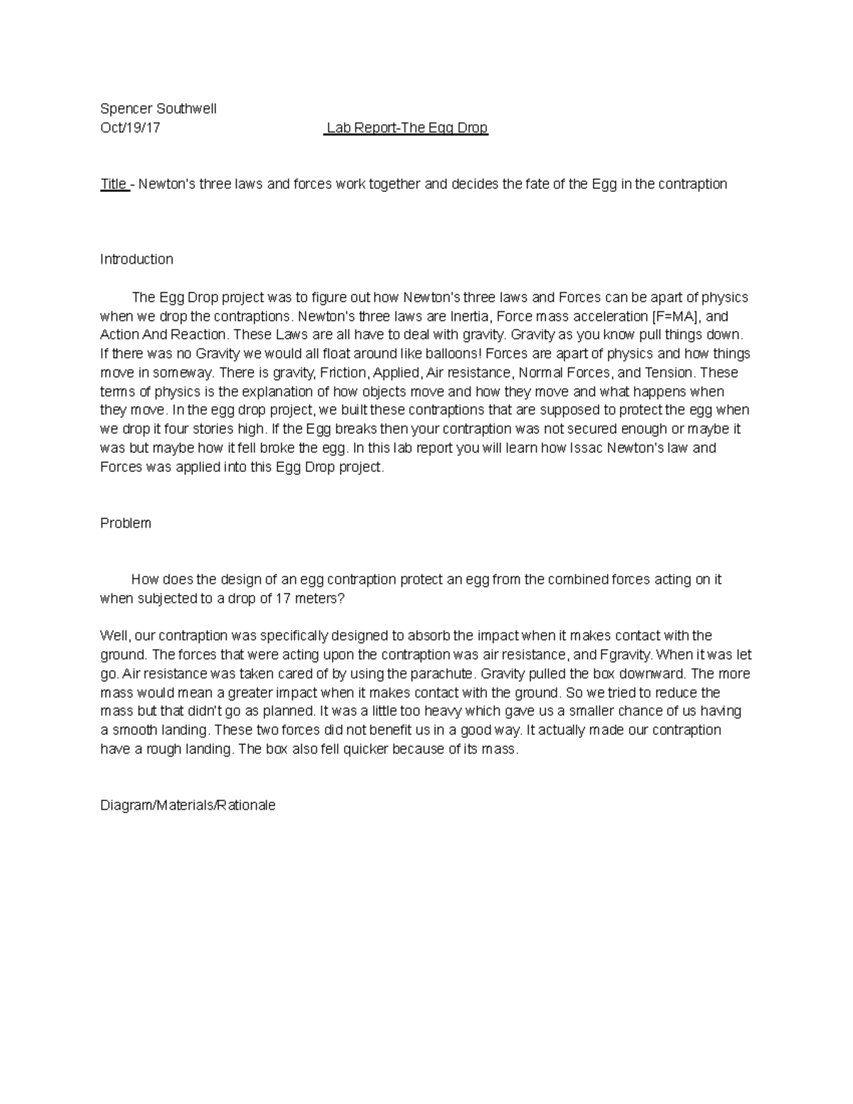 Lab Report-EGG DROP - Lab for science - Deprecated API usage: The SVG back-end is no longer ...