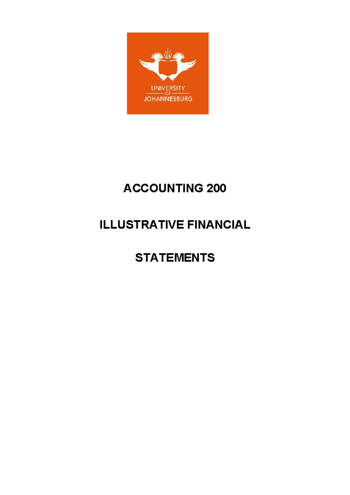 ACCOUNTING 200 ILLUSTRATIVE FINANCIAL STATEMENTS FOR XYZ LTD 20X24 ...
