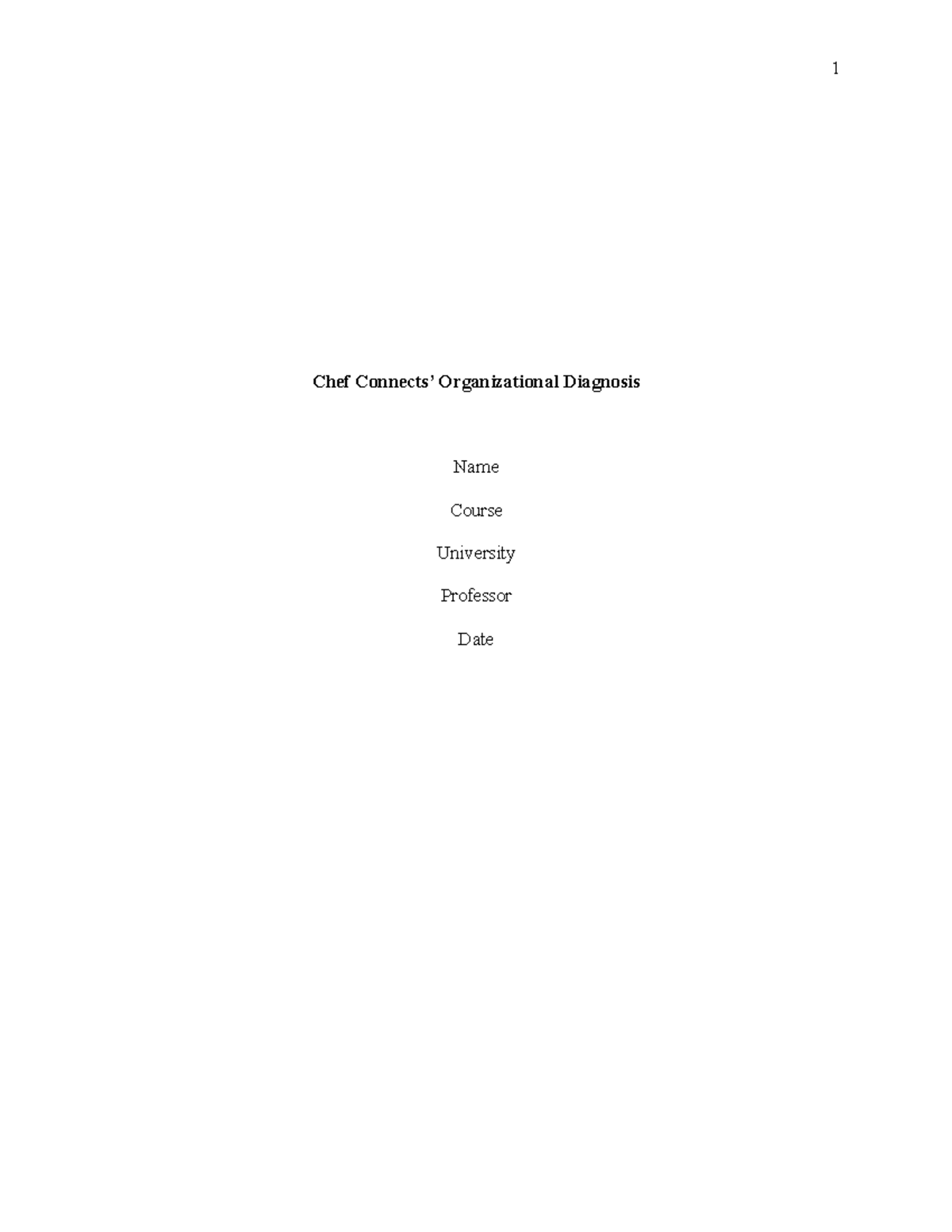 Organizational Analysis of Chef Connects: PESTELE & SWOT Insights - Studocu