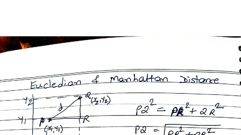 KNN Distance - Computational Intelligence - Eucledian & Manhattan ...