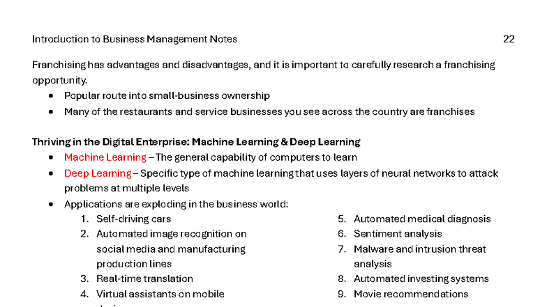 Introduction to Business Management Notes: Concepts & Skills Overview ...