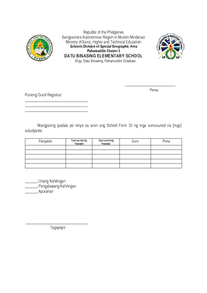 Narrative Report on SBFP 2024-1 at Datu Binasing Elementary School ...