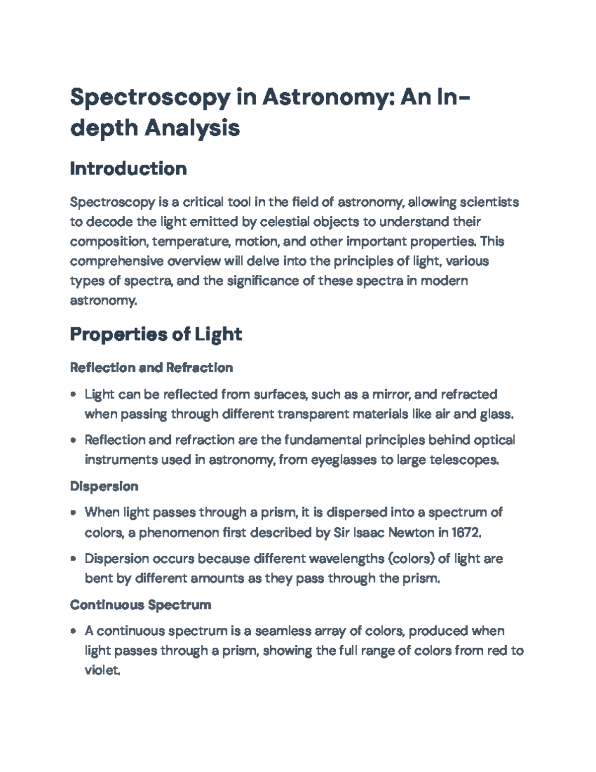 Spectroscopy in Astronomy: Types, Applications, and Historical Insights ...