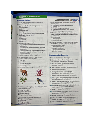 Honors Biology Final Exam Study Guide - Honors Biology Final Exam ...