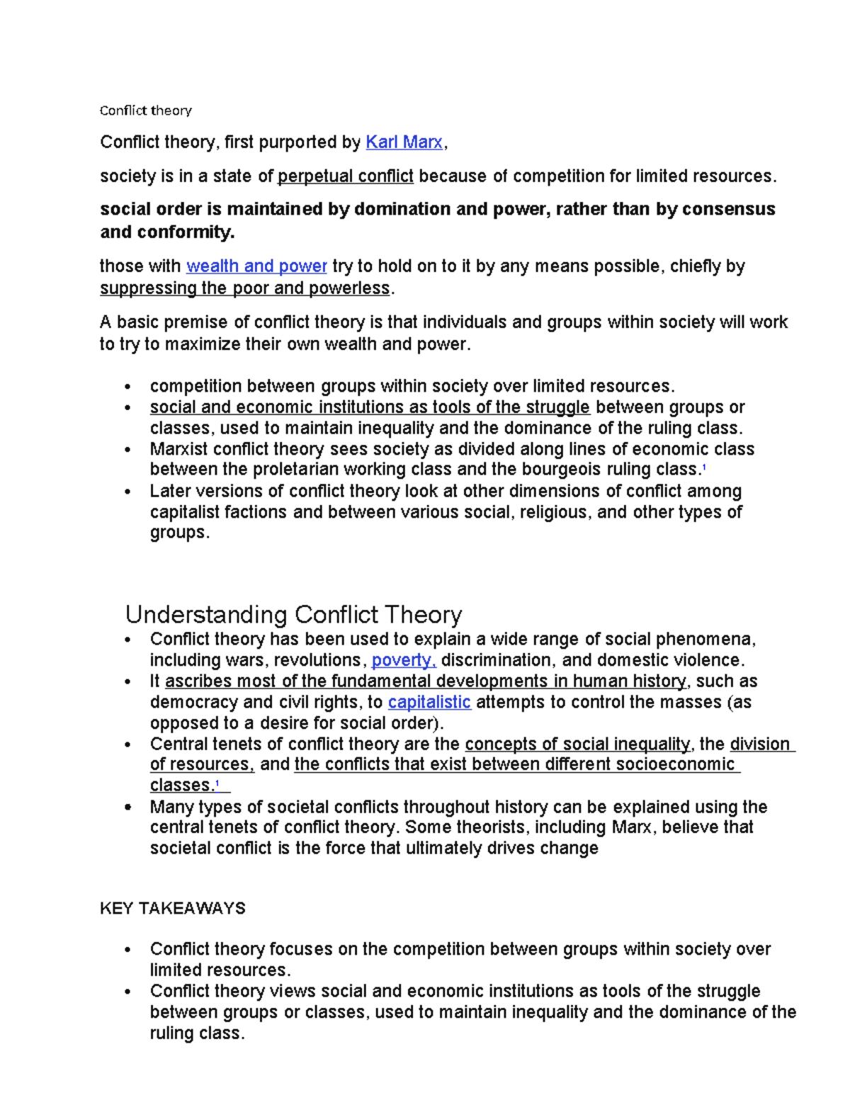 Conflict theory - Conflict theory Conflict theory, first purported by ...