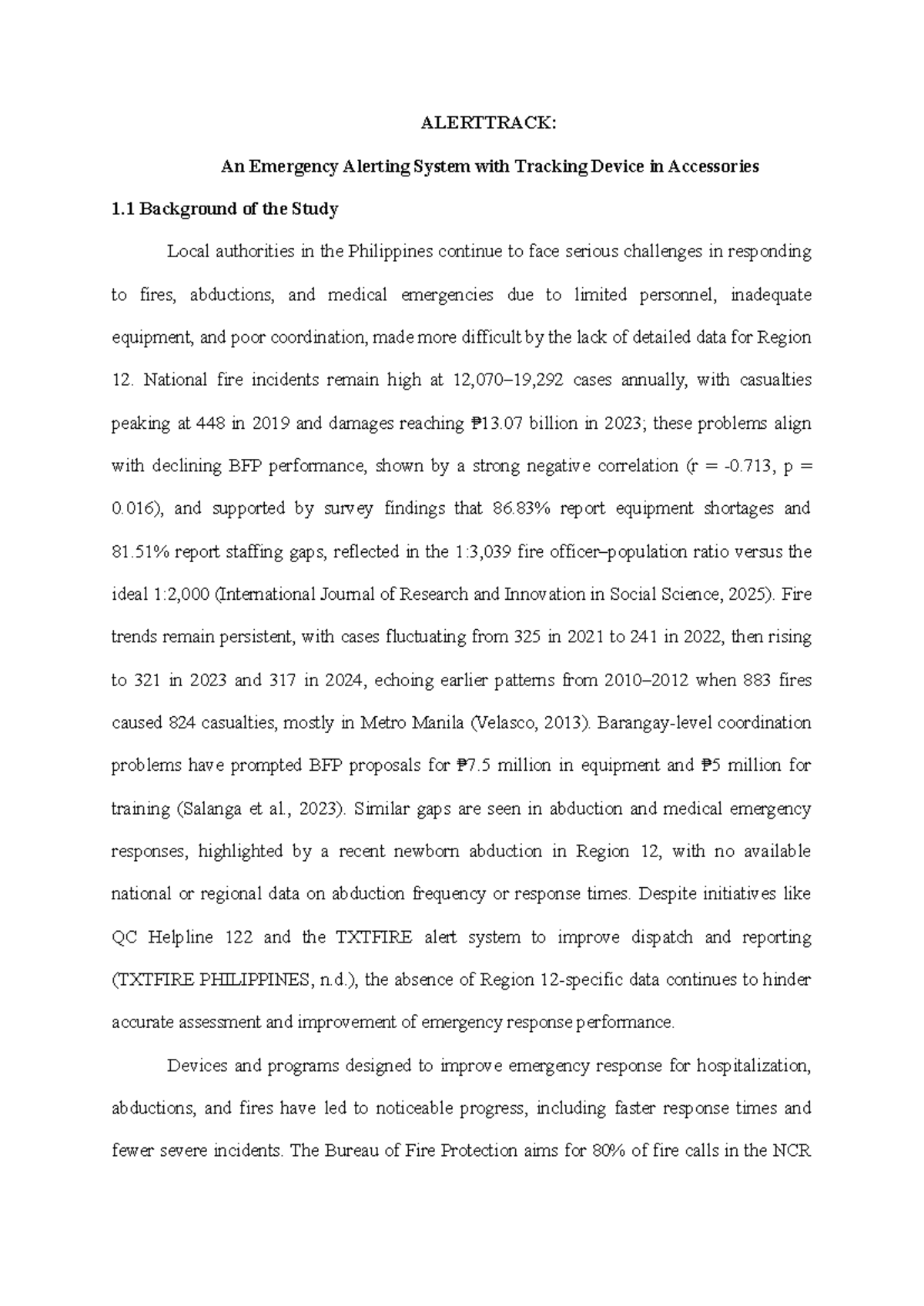 ALERTTRACK: Emergency Alert System with Tracking Device Design - Studocu