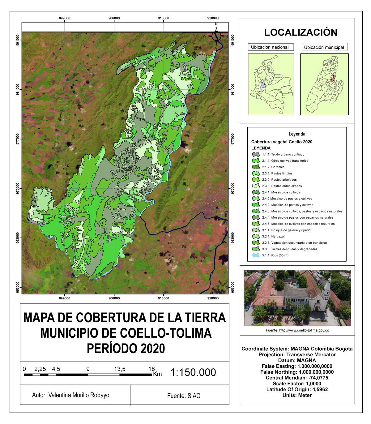 Mapa de Cobertura Vegetal Coello-Tolima 2020 - ArcGIS Data - Studocu