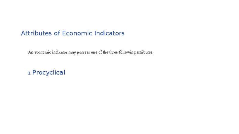 Economic Indicators: Procyclical, Countercyclical, and Acyclical ...