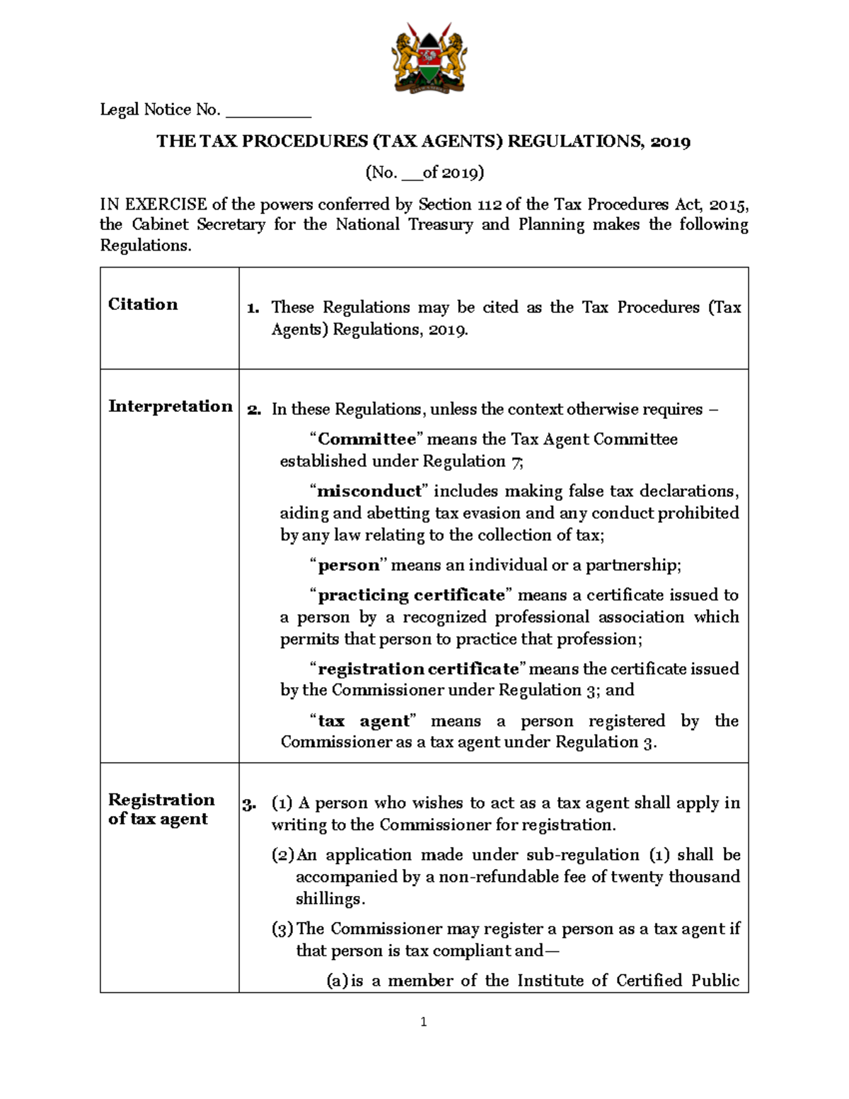 Tax Procedures (Tax Agents) Regulations 2019 - Final Exam Notes - Studocu