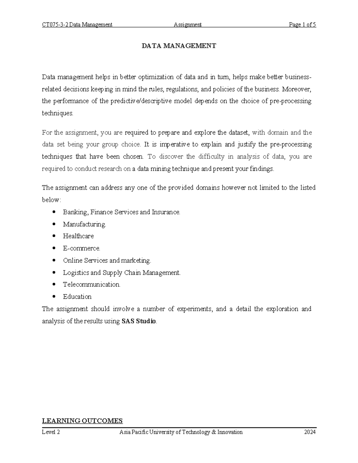 2 Assignment- Question-DTM-VE1 - DATA MANAGEMENT Data management helps ...