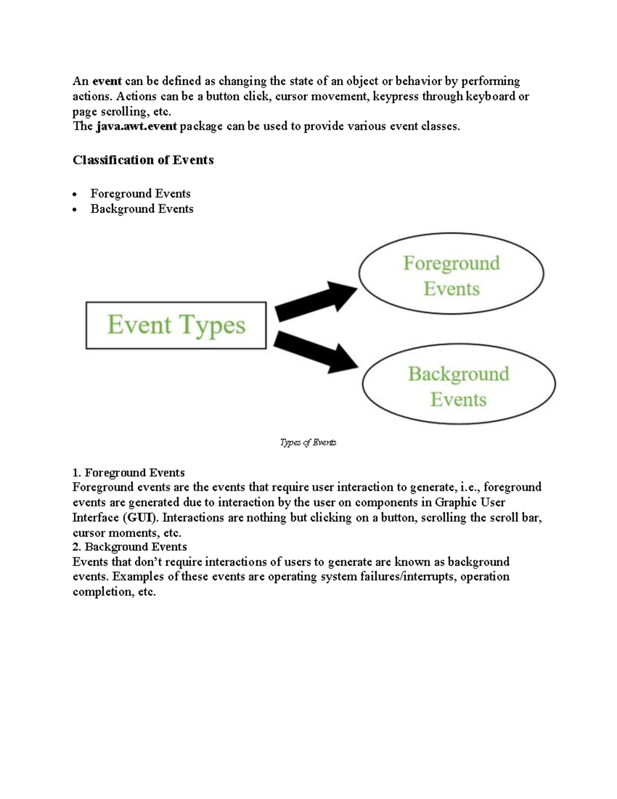 Java Event Handling: Understanding Events and Listeners - Studocu