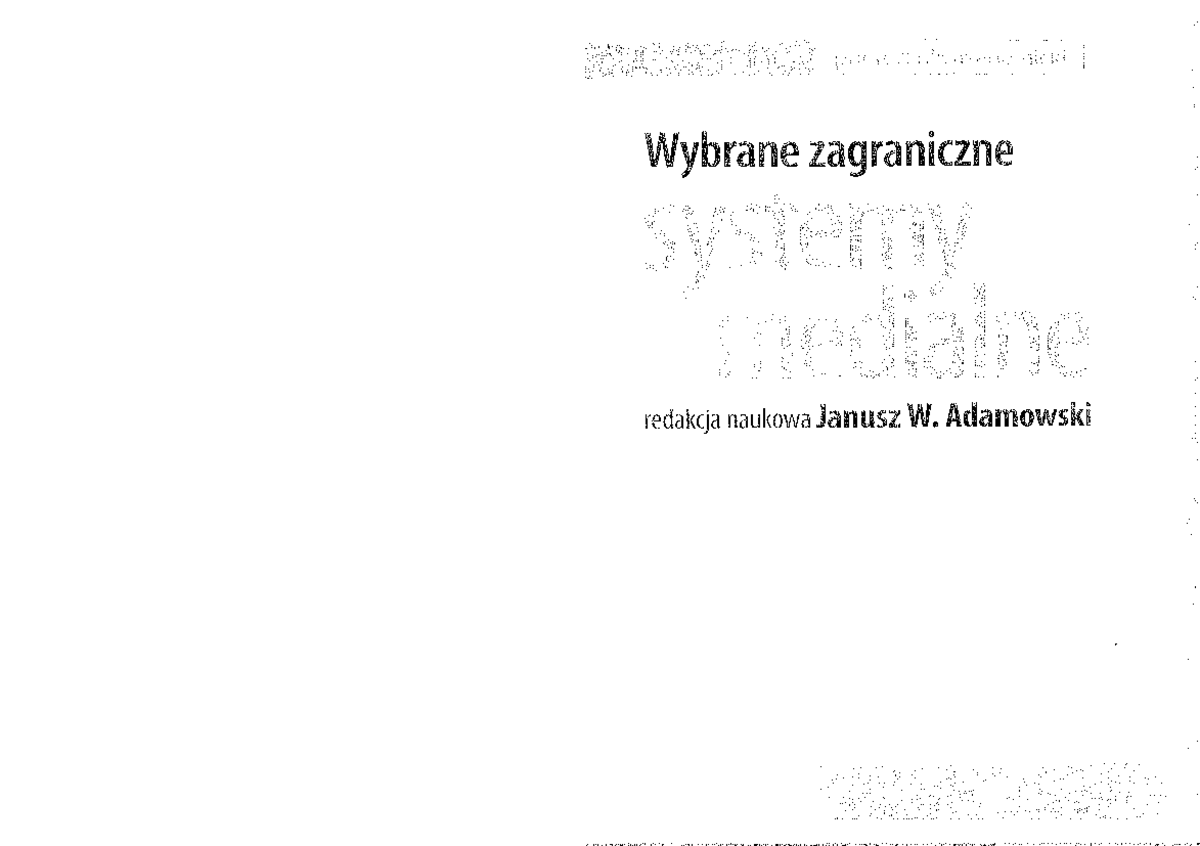 Adamowski J. - Selected Foreign Media Systems Analysis - Studocu