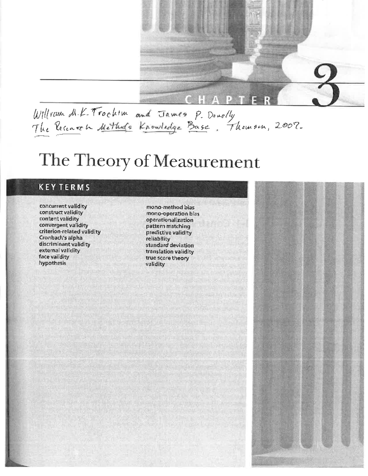 CHAPTER 3: The Theory of Measurement - Key Concepts and Validity Types ...