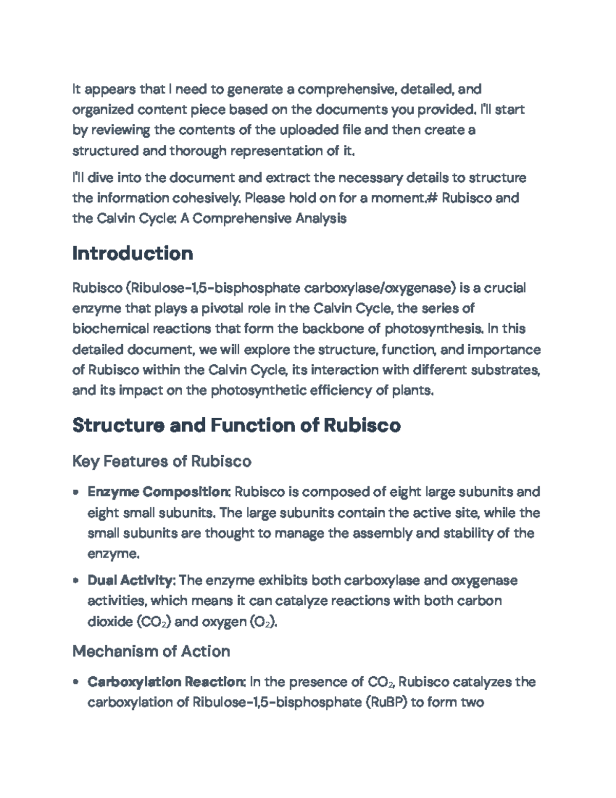Rubisco and the Calvin Cycle: A Detailed Overview of Photosynthesis ...