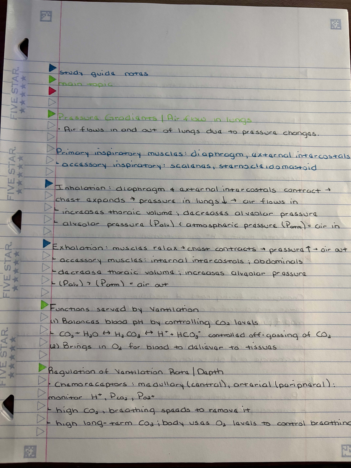Final Exam Review Notes on Pressure Gradients - ABC123 - Studocu