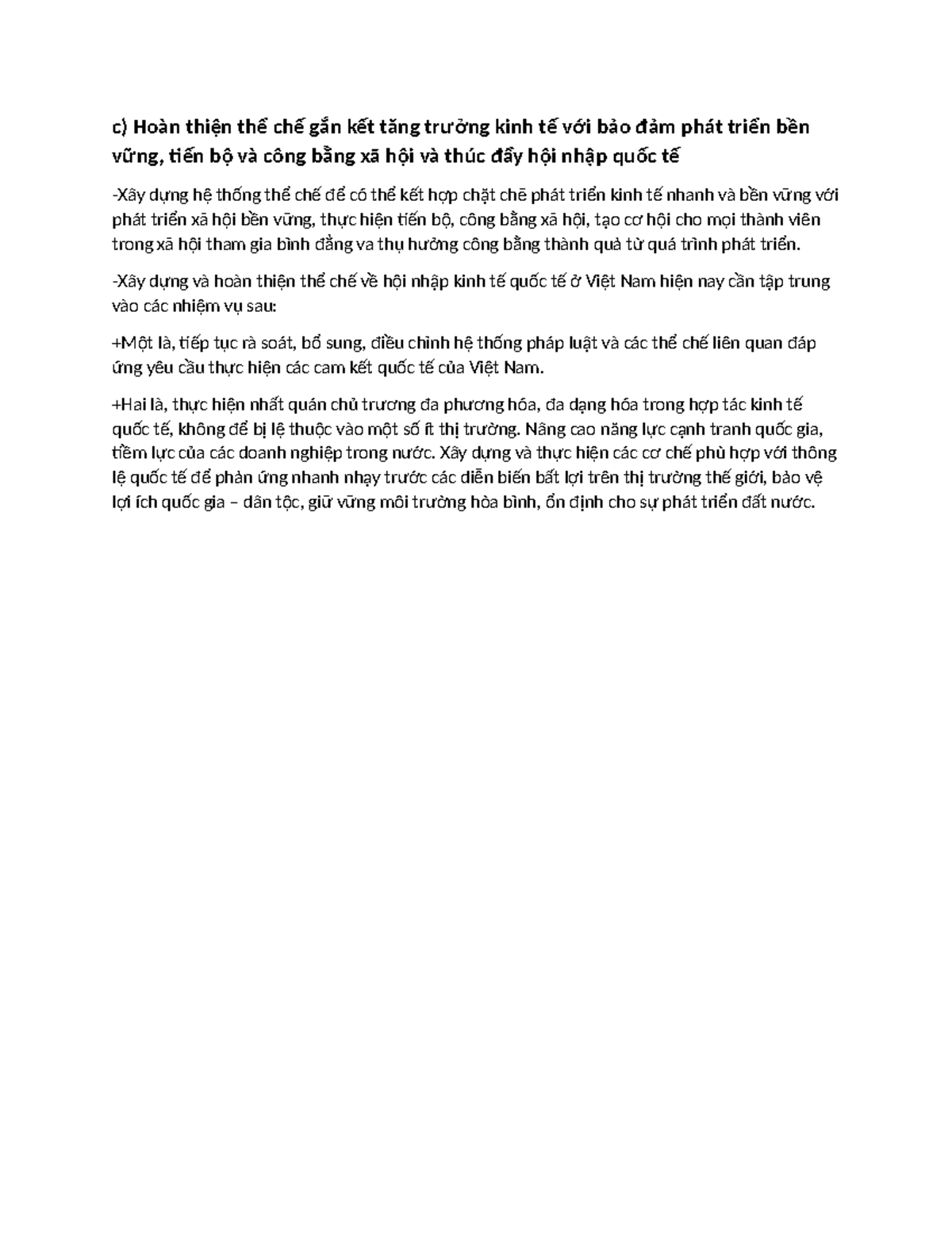 Ktct2c - Tài liệu ôn thi về thể chế phát triển bền vững và hội nhập ...