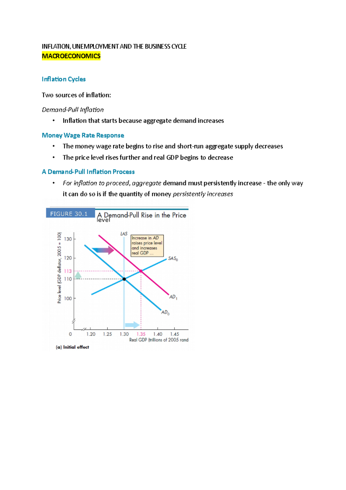 Macroeconomics: Inflation, Unemployment & Business Cycle Analysis - Studocu