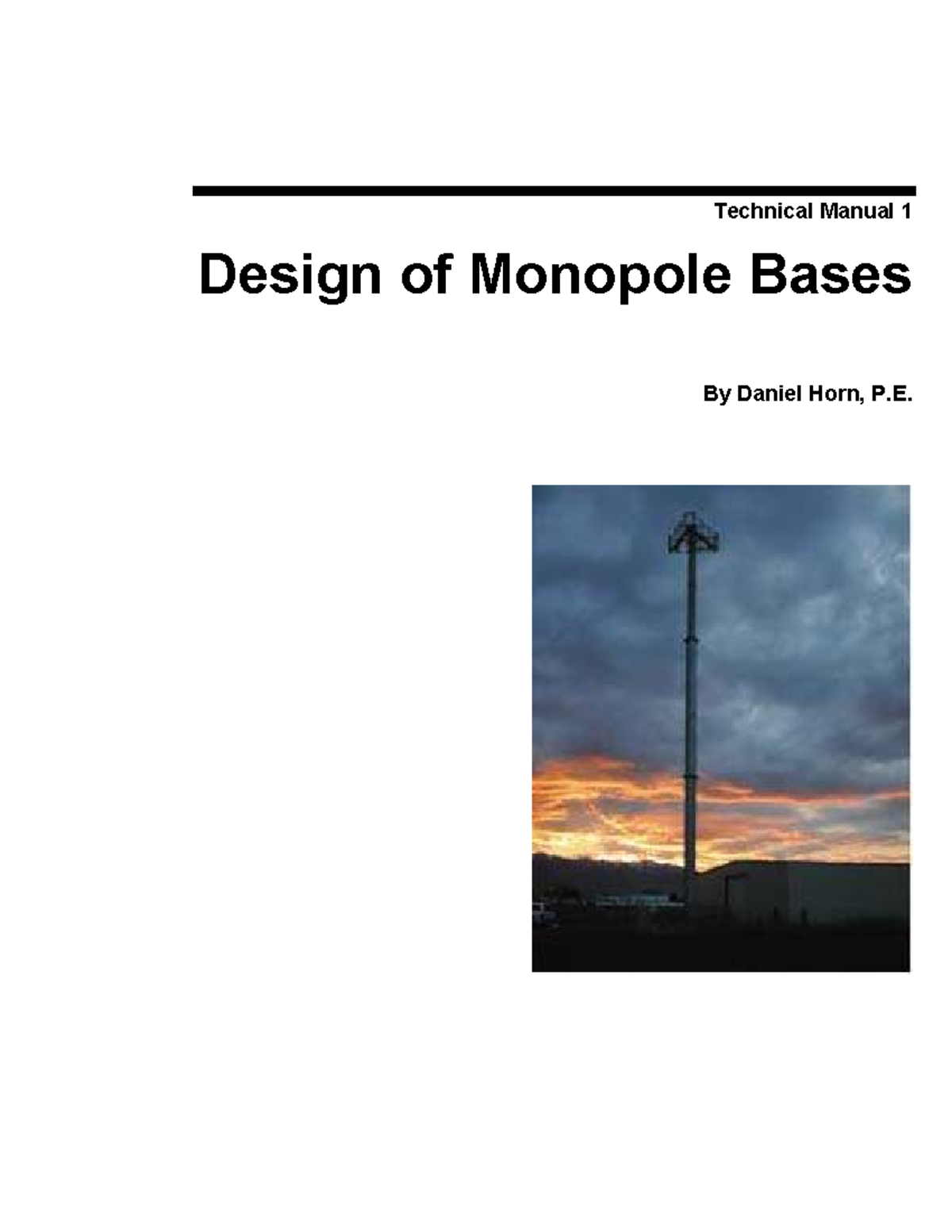 Technical Manual 1: Design of Monopole Bases and Methods - Studocu