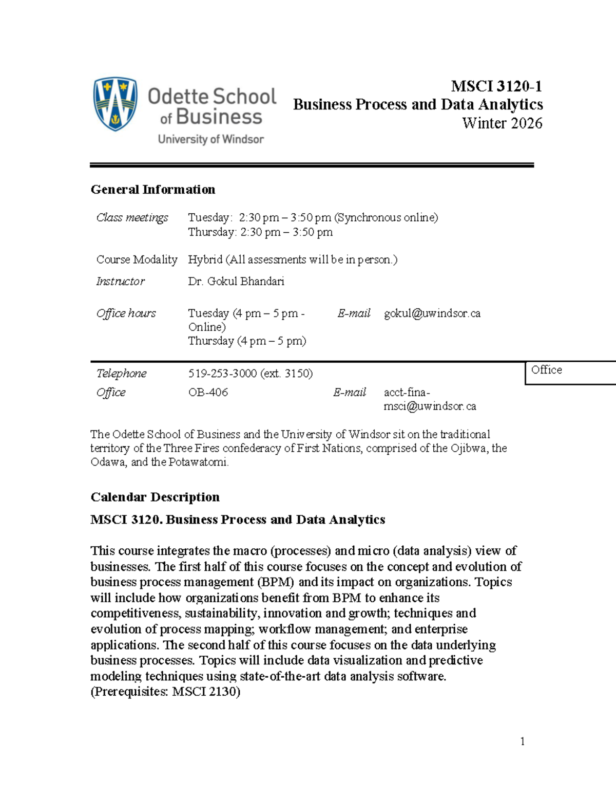 W26 MSCI 3120 Business Process & Data Analytics Overview - Studocu