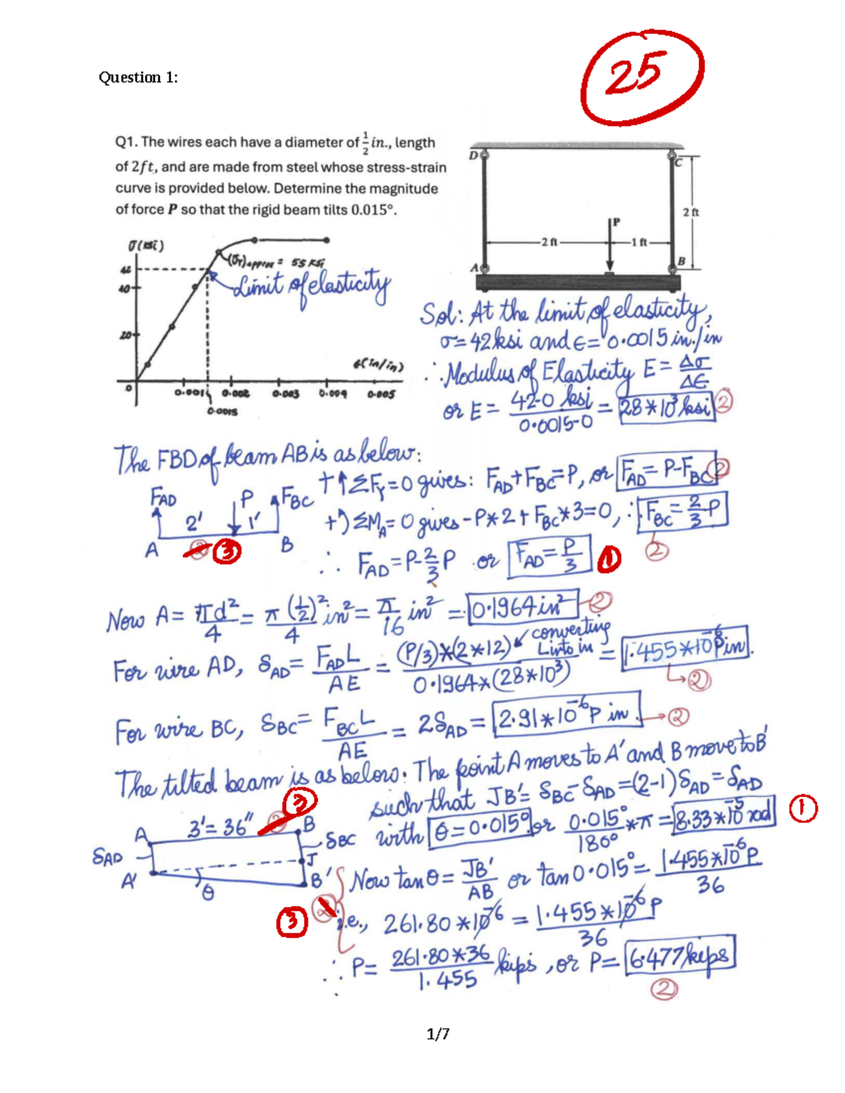 ENGR 244 midterm 2025 Winter - Question 1: - D ③ I ③ 2 / 7 Question 2 ...