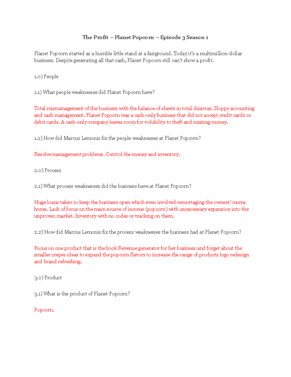 Copy of The Profit – Planet Popcorn – Episode 3 Season 1 - The Profit ...