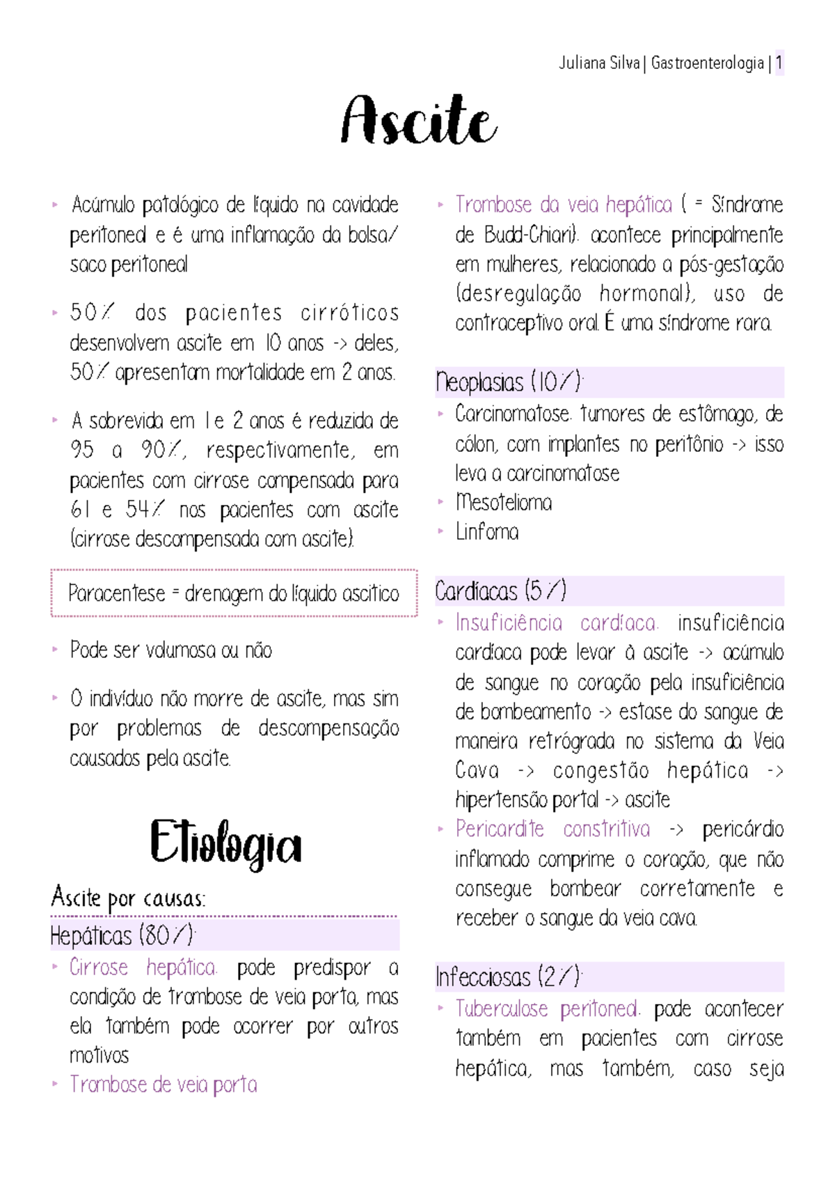 Resumo sobre Ascite: Diagnóstico e Tratamento em pacientes cirróticos ...