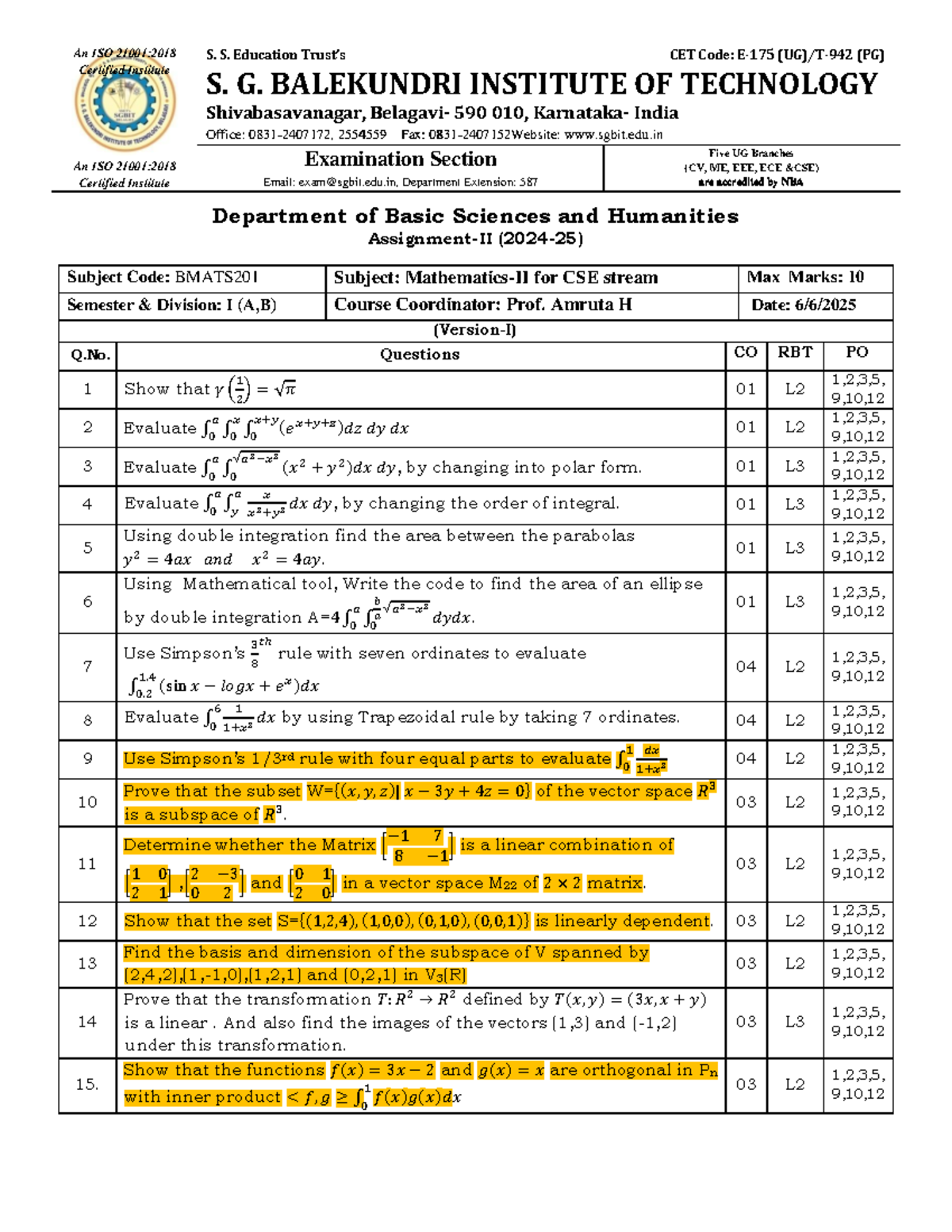 Assignment 2 (BMATS201) - CSE Stream Evaluation and Integration ...